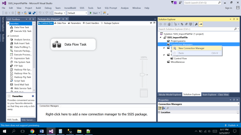 How To Import A Flat File Into A Sql Server Database Using Ssis Geohernandez