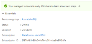 Setting up an Azure SQL Managed Instance – geohernandez