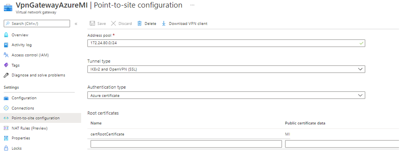 Setting up an Azure SQL Managed Instance – geohernandez