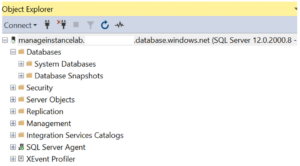 Setting up an Azure SQL Managed Instance – geohernandez